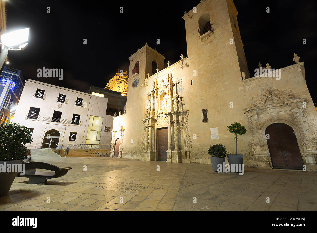 Basilica of Santa Maria in the city of Alicante, Spain Stock Photo - Alamy
