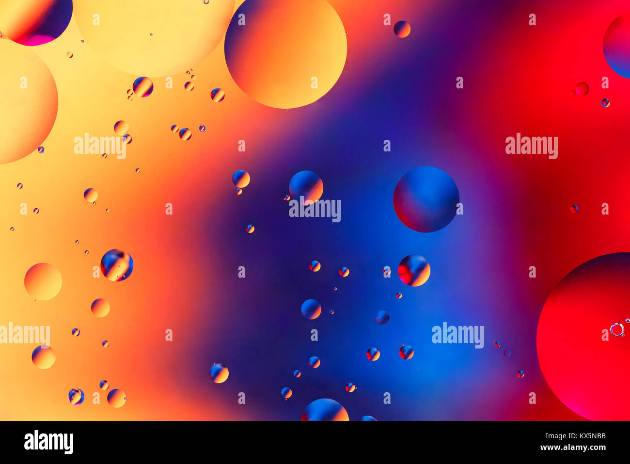 Colorful artificial background with bubbles. Artificial lighting ...