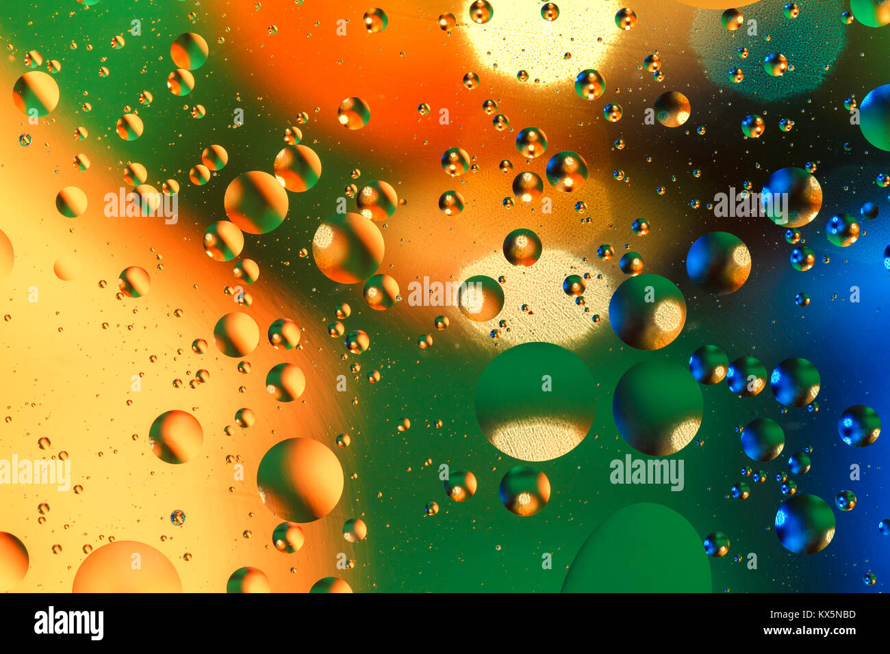 Colorful artificial background with bubbles. Artificial lighting ...