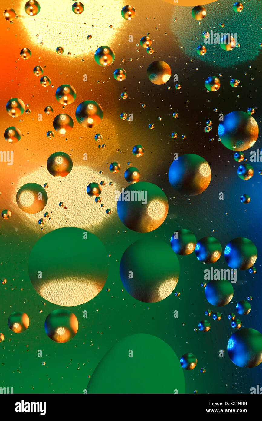 Colorful artificial background with bubbles. Artificial lighting ...
