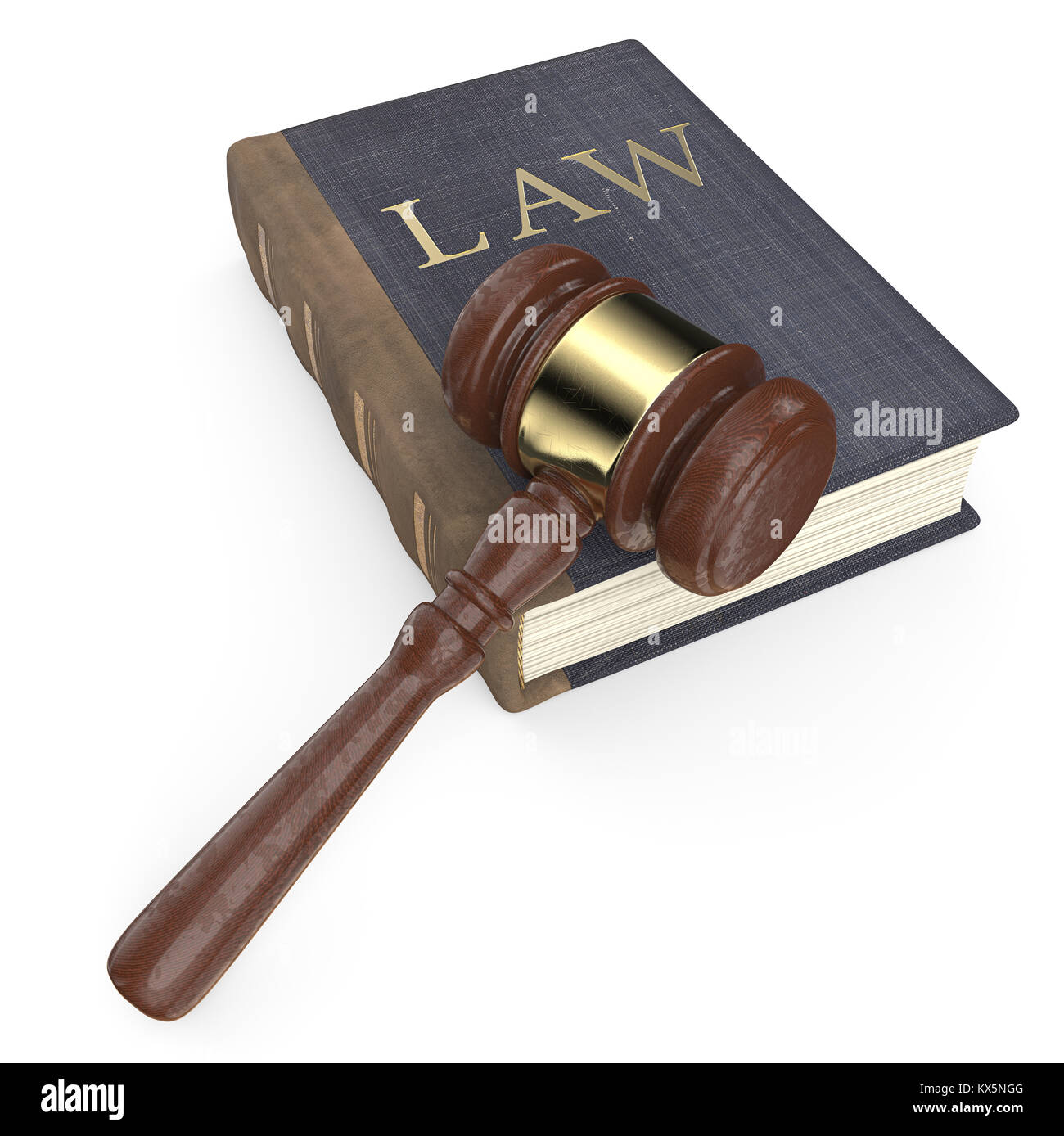 Vintage Blue leather and cloth Law book and hammer. Worn texture. 3D ...