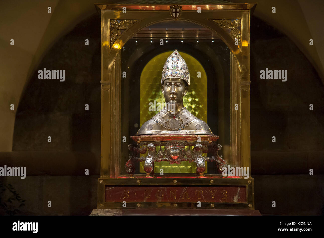 Reliquiary bust of Saint Donatus in Romanesque Chiesa di Santa Maria ...