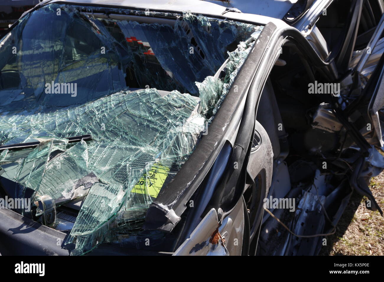 Automobile after a fatal car crash Stock Photo - Alamy