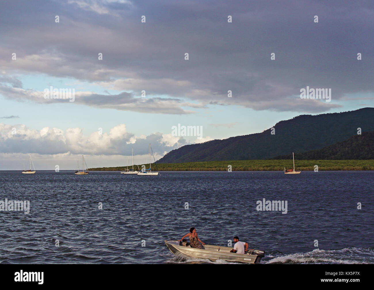 Last light tinnie run off Marlin Marina, Trinity Inlet, Cairns QLD ...