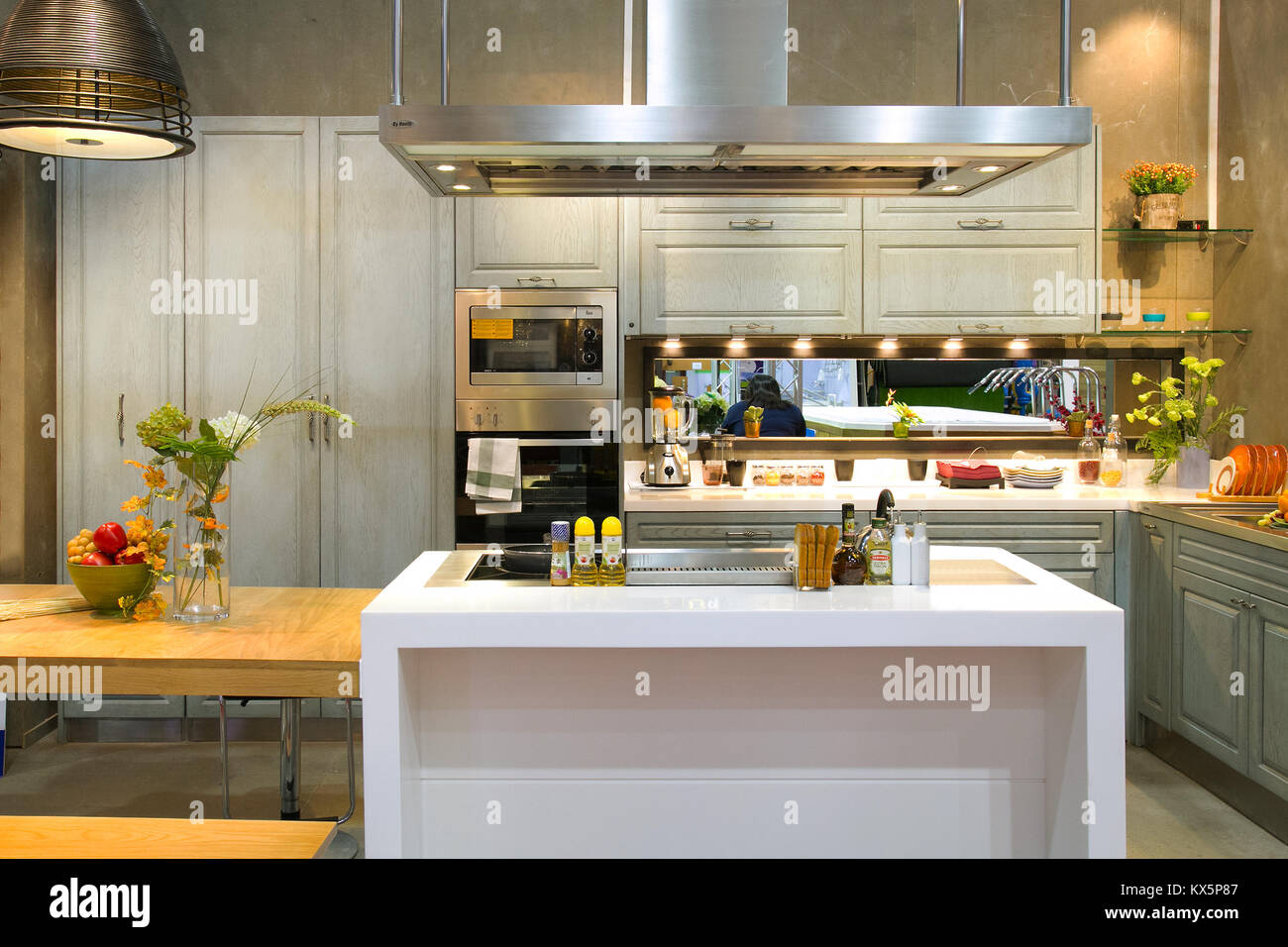 BANGKOK, THAILAND - April 29 2016: A set of Modern KIthchen displayed ...