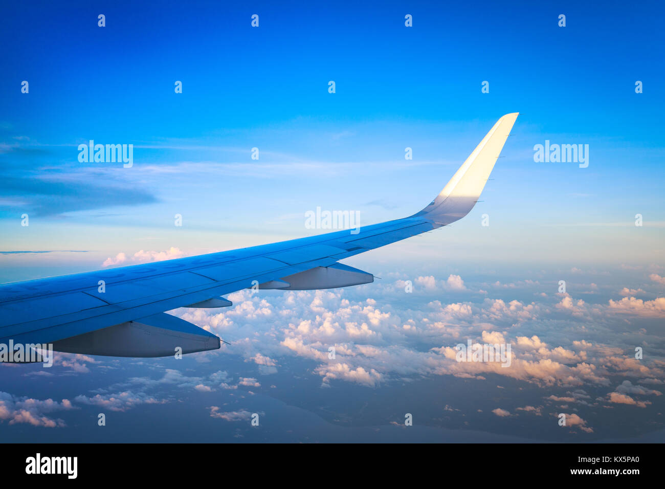 Aerial view of Manila area as seen from the airplane on a sunny day ...