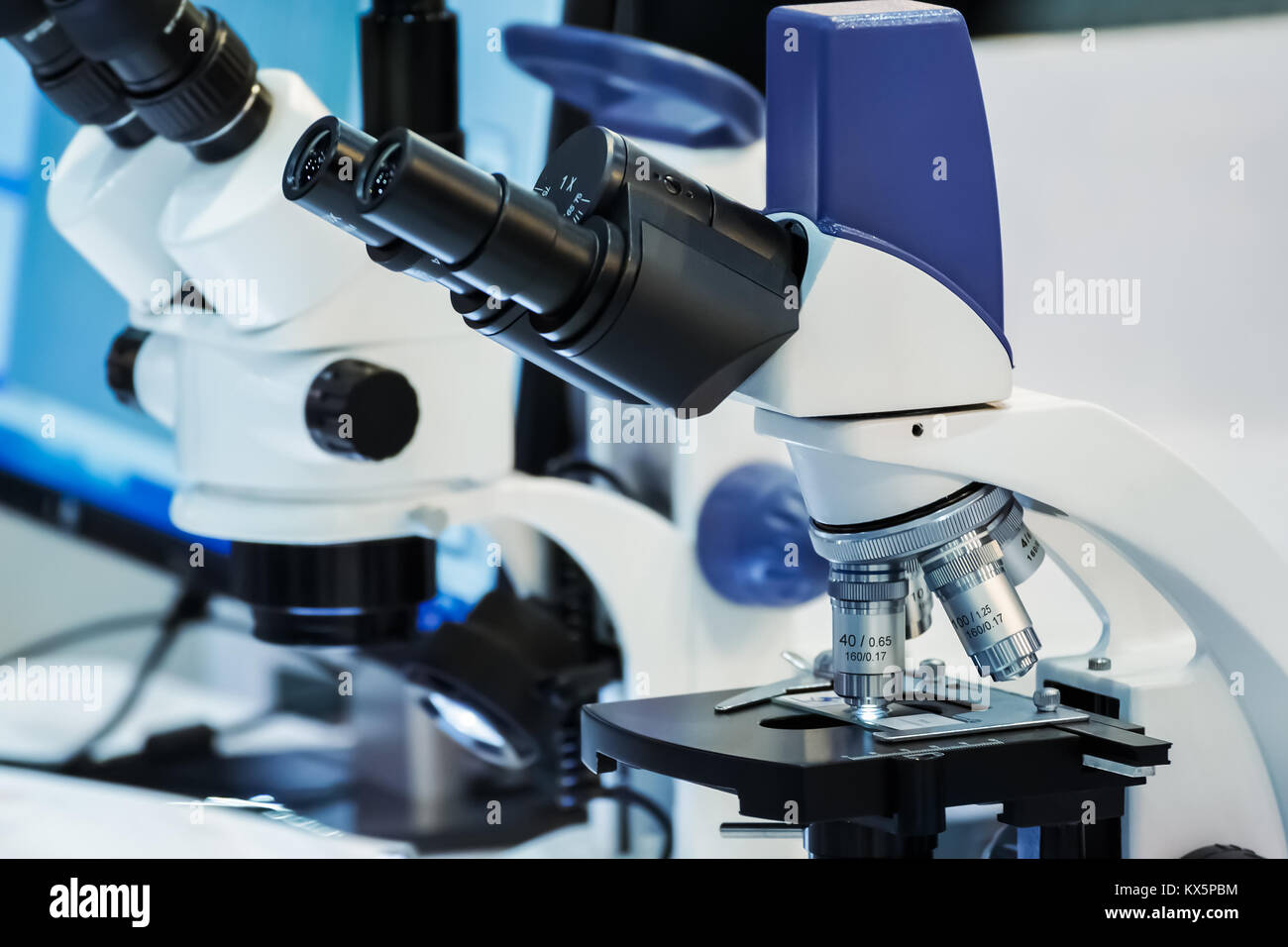 Laboratory Microscope. Scientific and healthcare research background ...