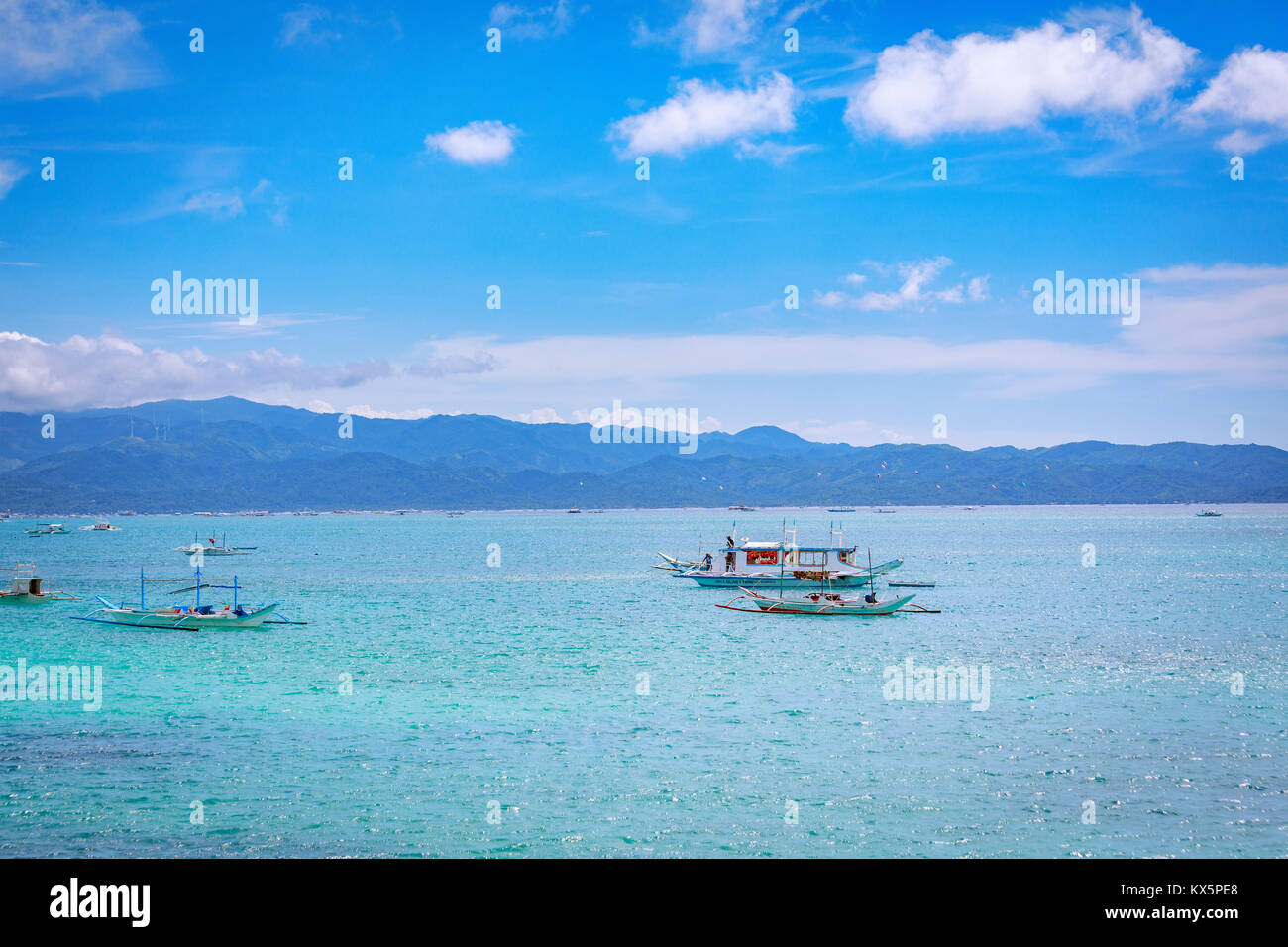 Filipino boat in the sea, Boracay, Philippines Stock Photo - Alamy