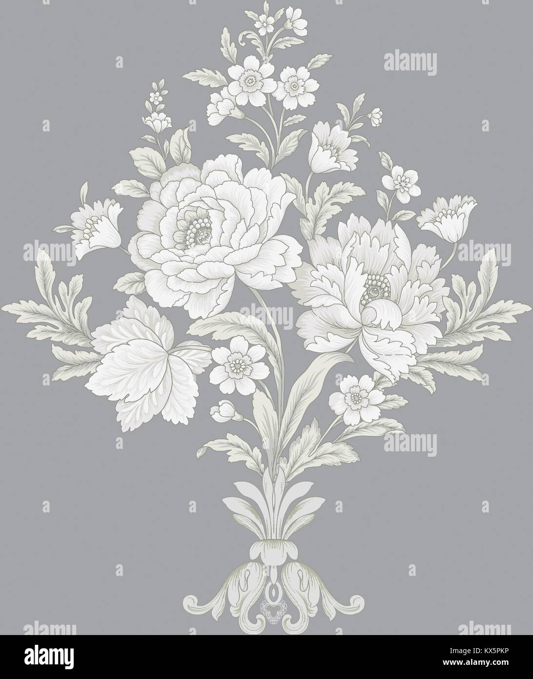 vector illustration pattern art drawing flower leaves floral drawing ...