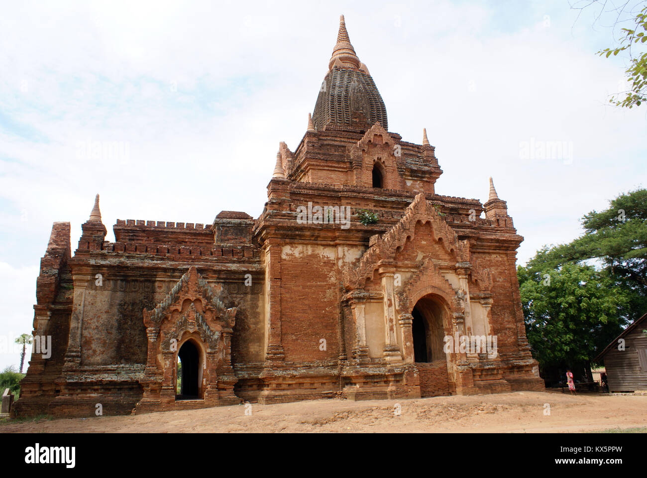 Old brick temple in Bagan, Myanmar, Burma Stock Photo - Alamy