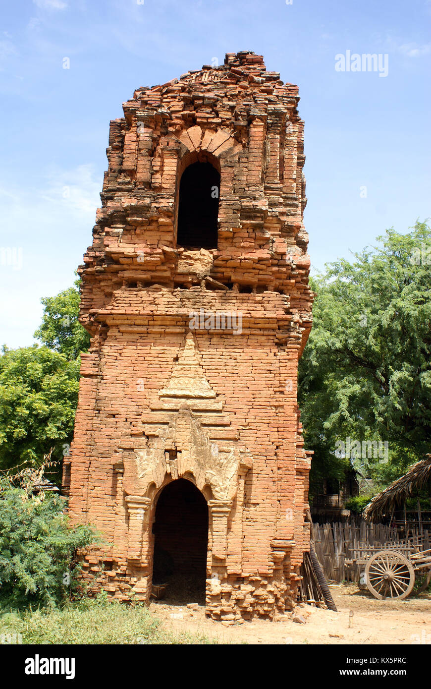 Ruin of old brick temple in Bagan, Myanmar Stock Photo - Alamy