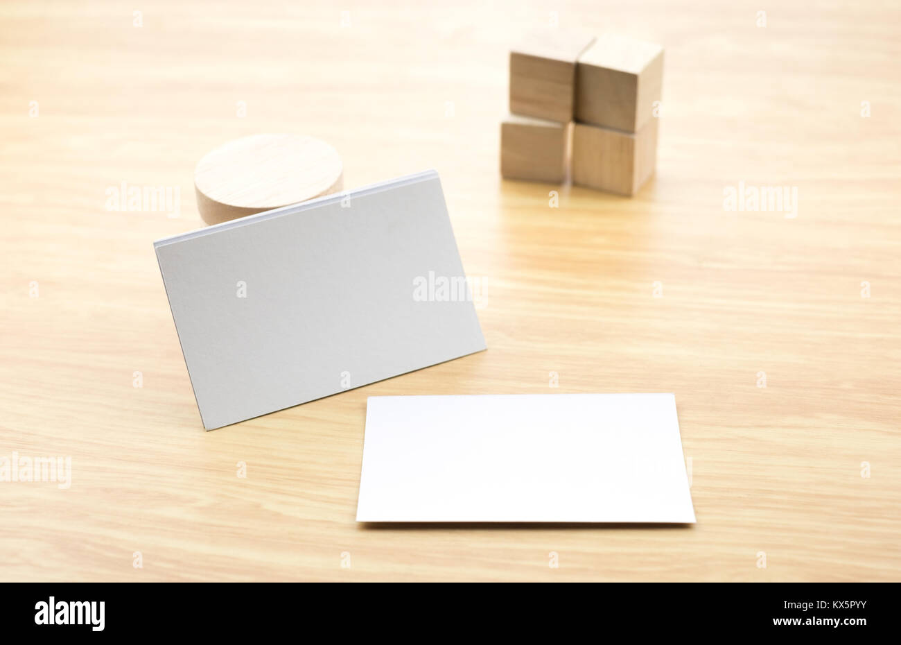 business card on wood table Stock Photo - Alamy