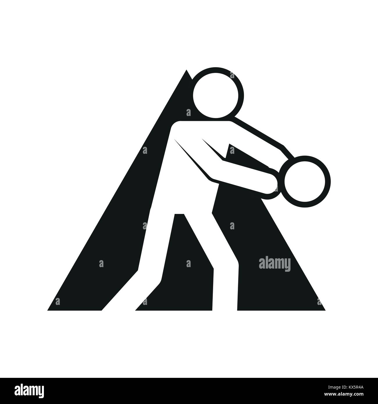 Triangle Block Basketball Passing Sport Outline Figure Symbol Vector ...