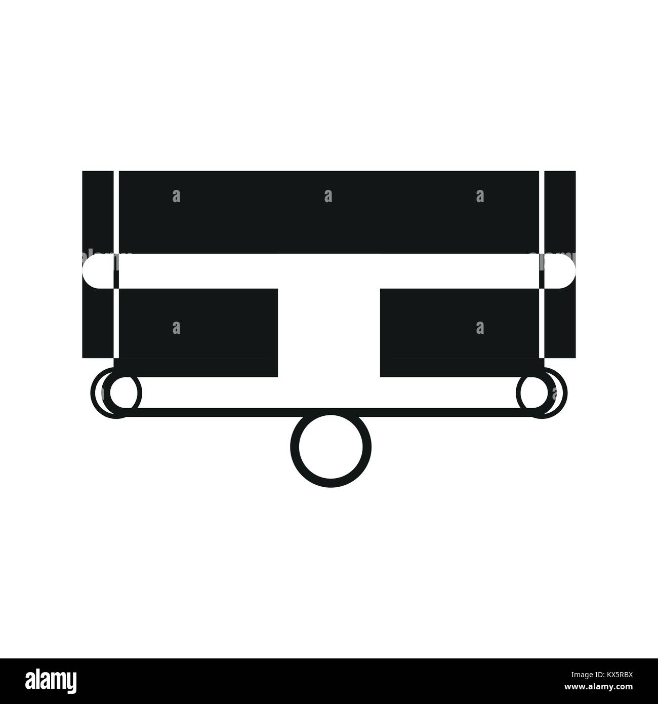 Square Block Gymnastic Flying Rings Upside Sport Outline Figure Symbol ...