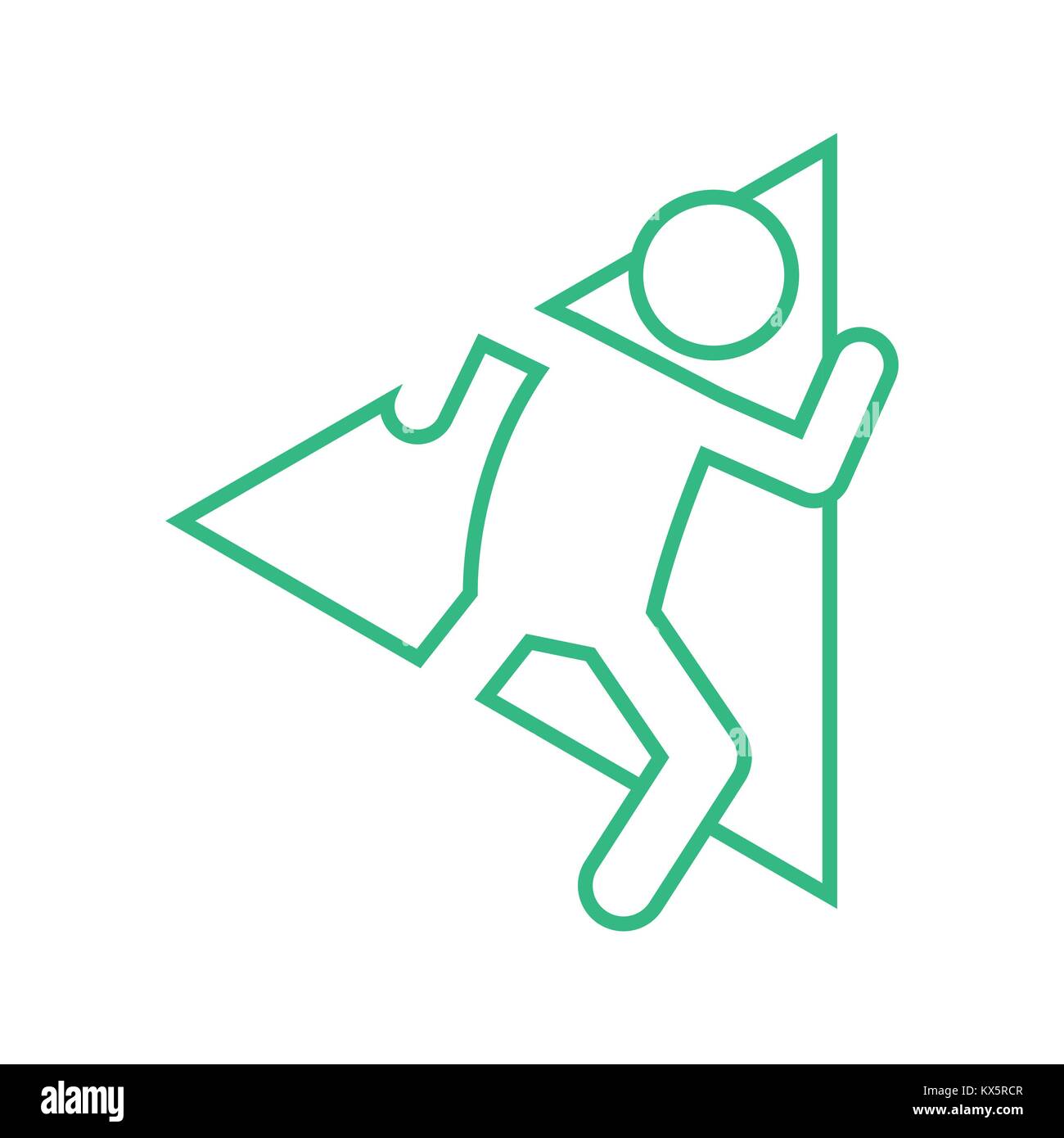Marathon Run Outline Sport Figure Symbol Vector Illustration Graphic ...