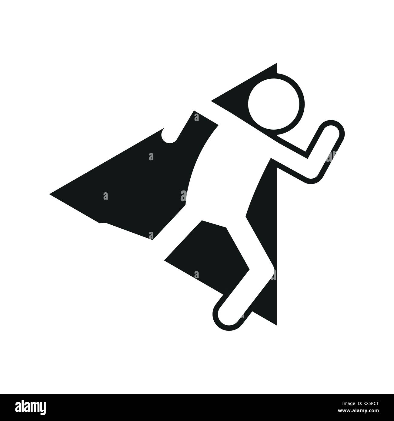 Marathon Run Block Sport Figure Symbol Vector Illustration Graphic ...