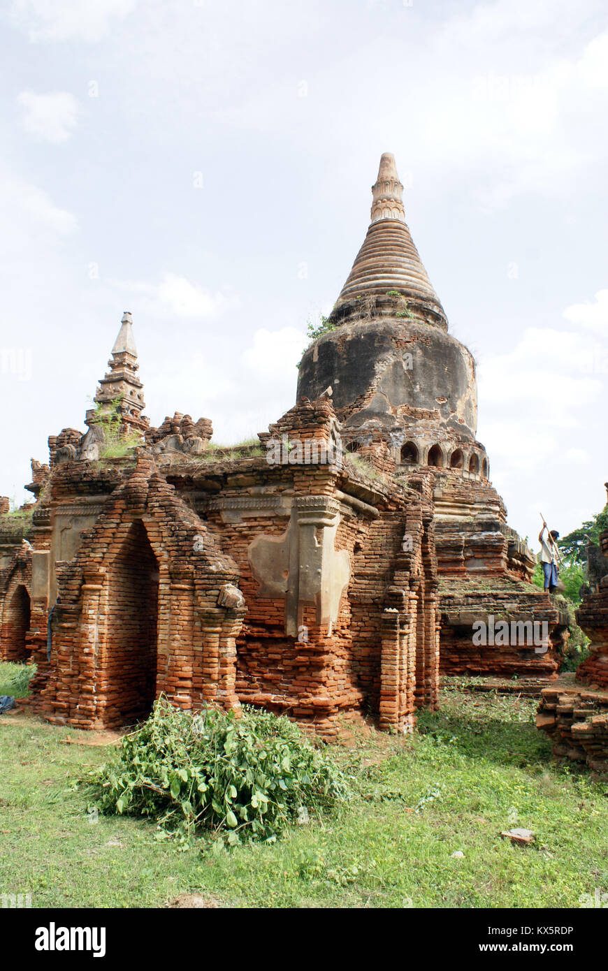 Brick stupa in Inwa, Msandalay, Myanmar Stock Photo - Alamy