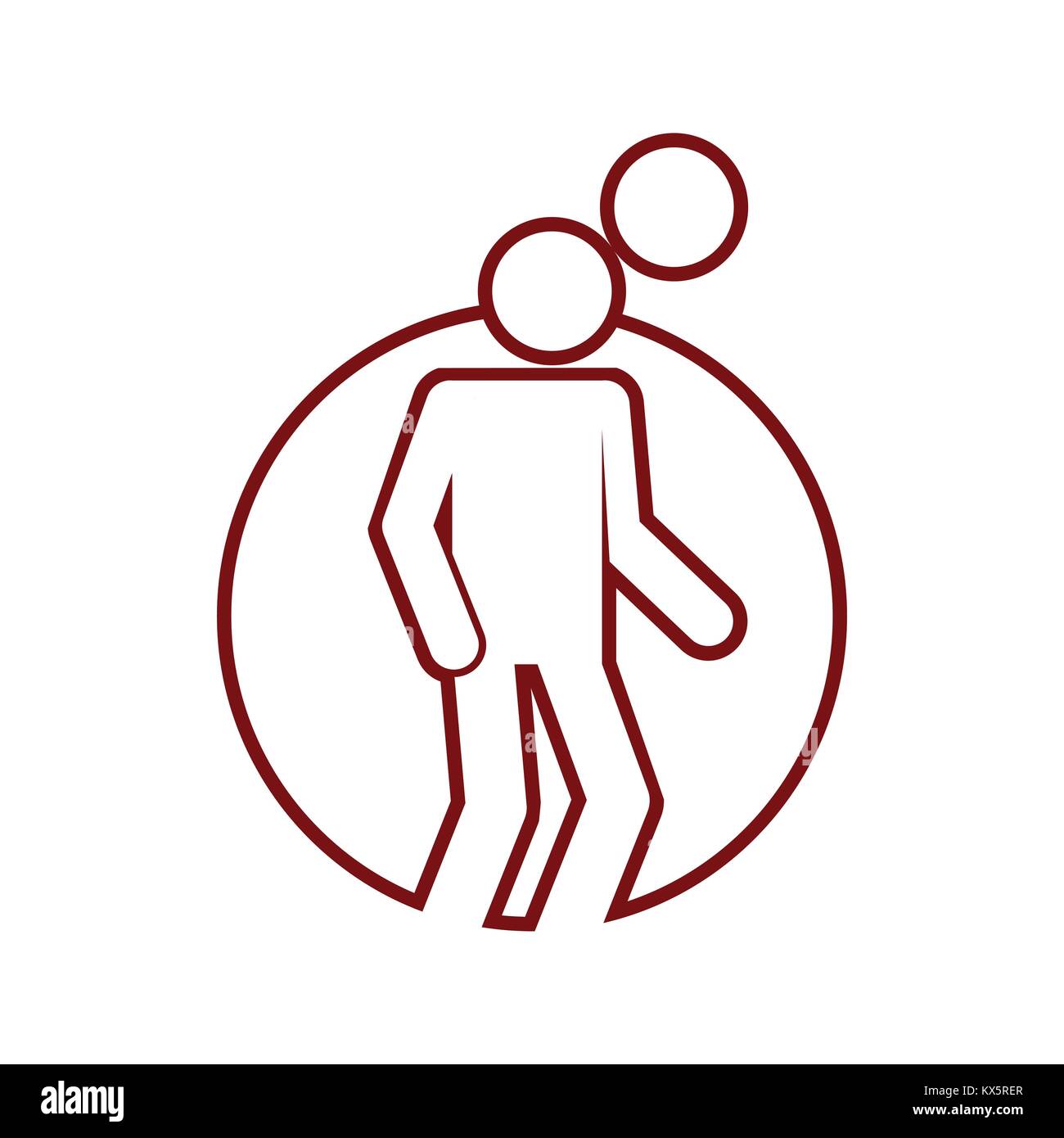 Circle Shape Heading Football Soccer Sport Outline Figure Symbol Vector ...