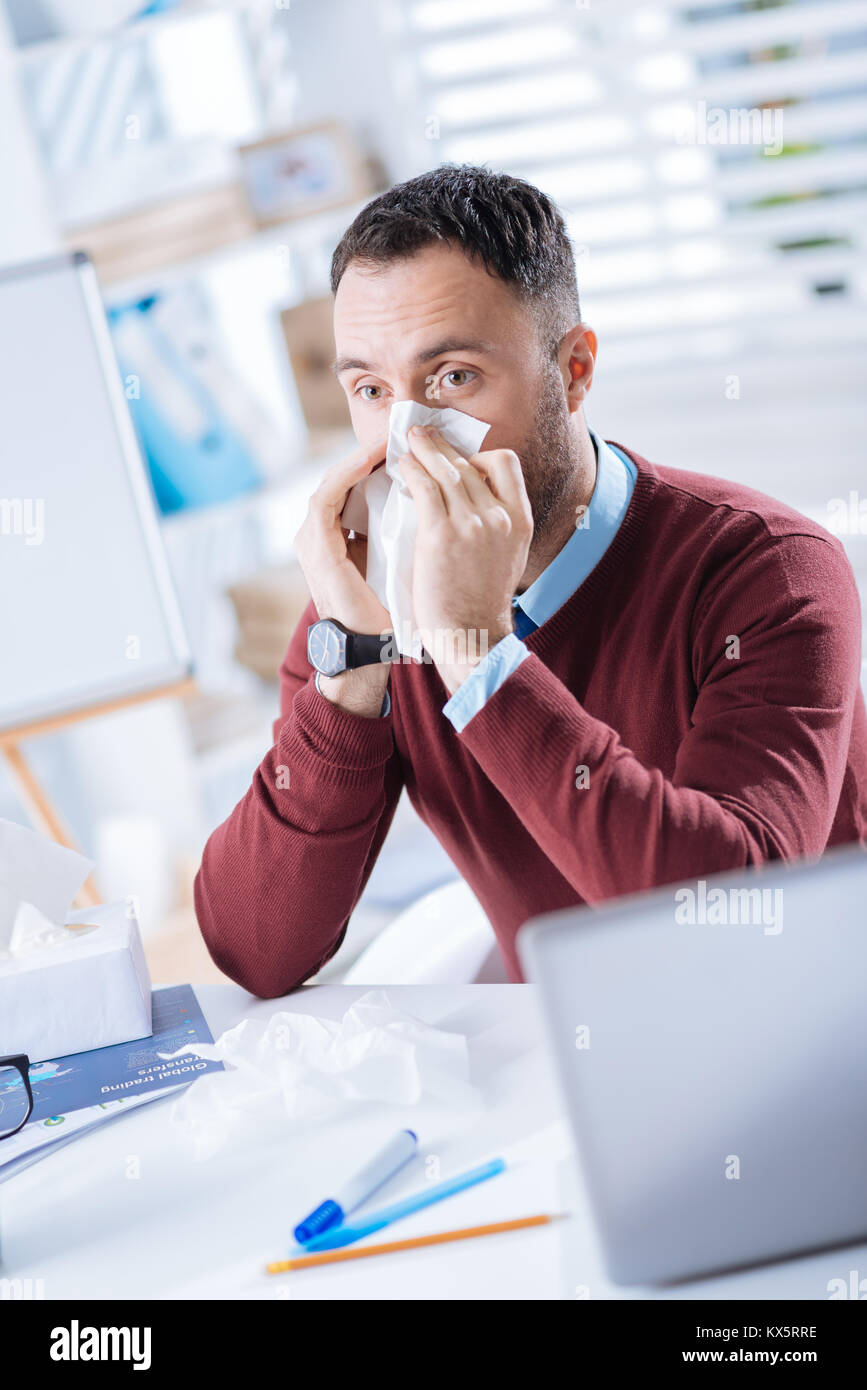 Pressing Nose High Resolution Stock Photography and Images - Alamy