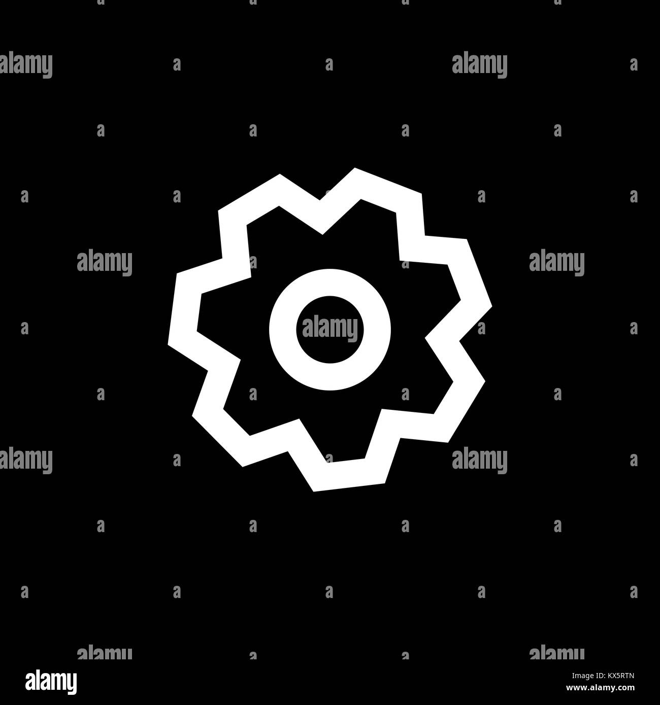 Settings icon for simple flat style ui design Stock Vector Image & Art ...