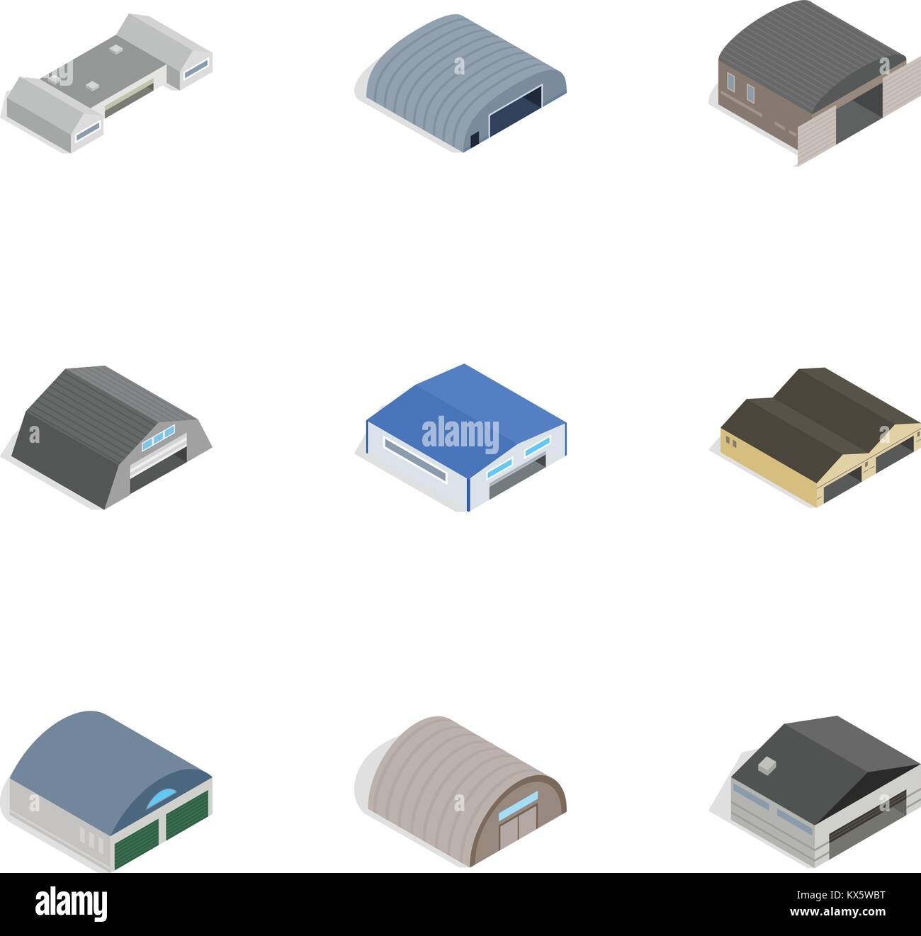 Storage building icons, isometric 3d style Stock Vector Image & Art - Alamy