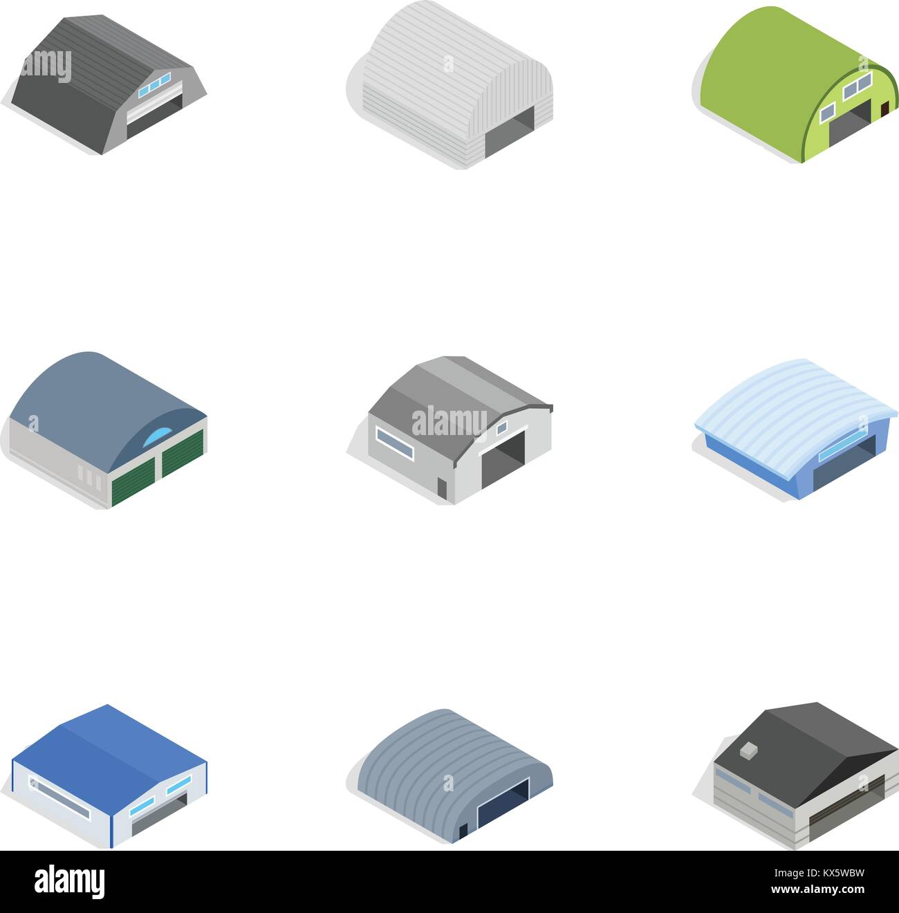Types of warehouse icons, isometric 3d style Stock Vector Image & Art ...