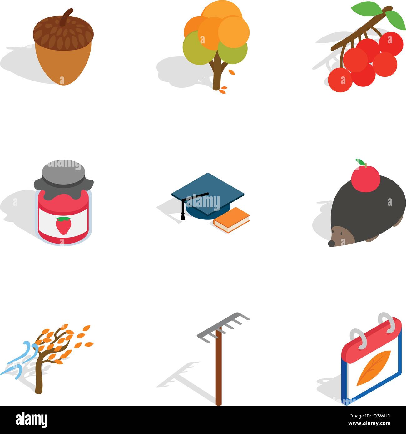 October icons, isometric 3d style Stock Vector Image & Art - Alamy