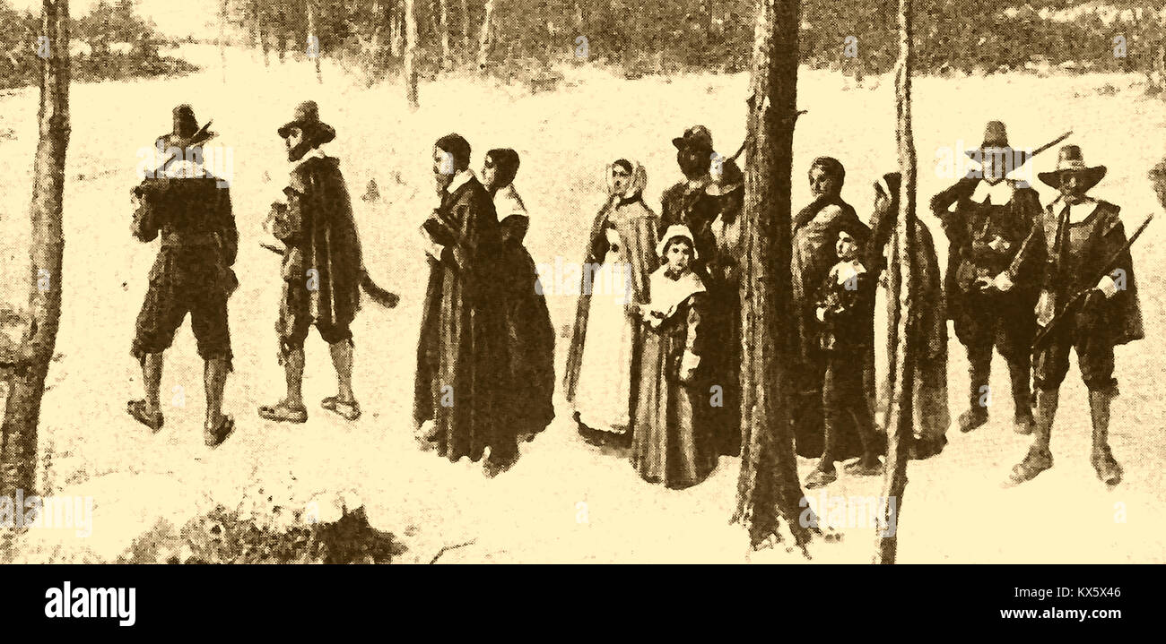 Puritan church painting hi-res stock photography and images - Alamy