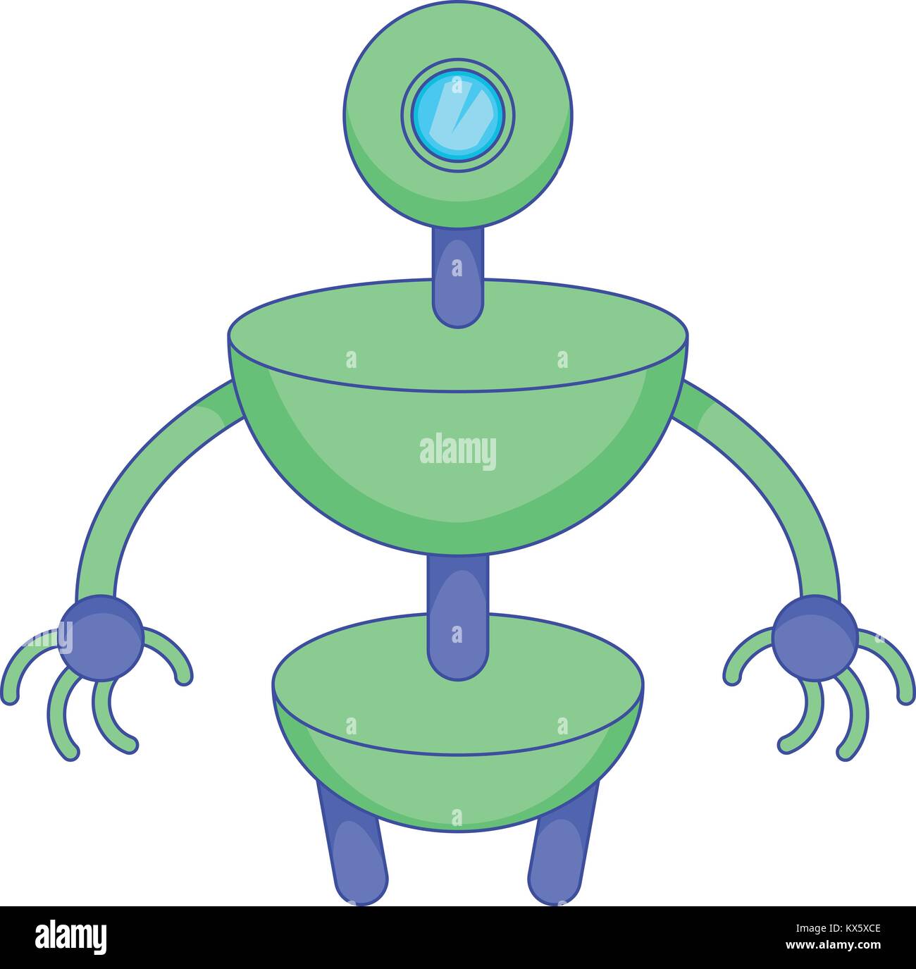 Green robot icon, cartoon style Stock Vector Image & Art - Alamy