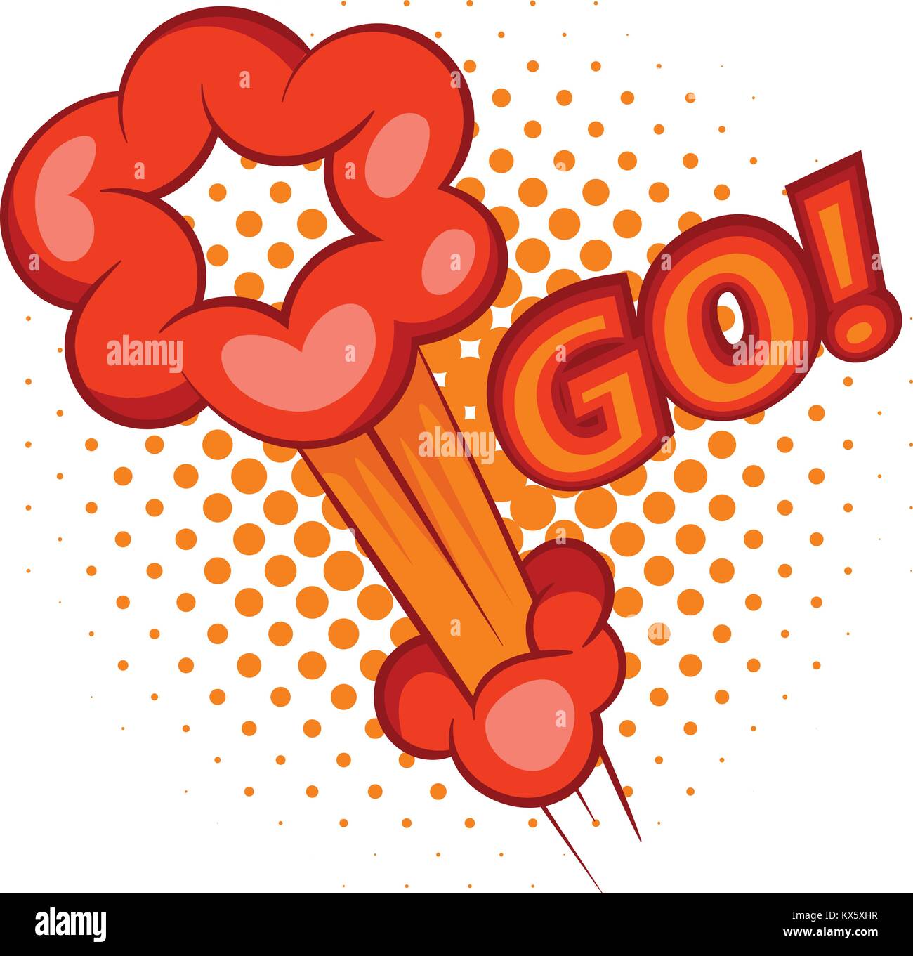 Go, comic speech bubble icon, pop art style Stock Vector Image & Art ...
