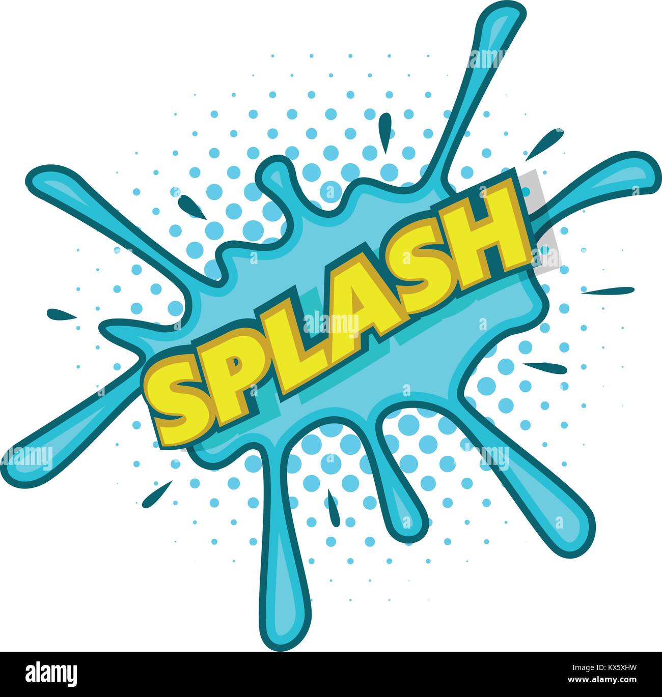 Splash text and effect icon, pop art style Stock Vector Image & Art - Alamy