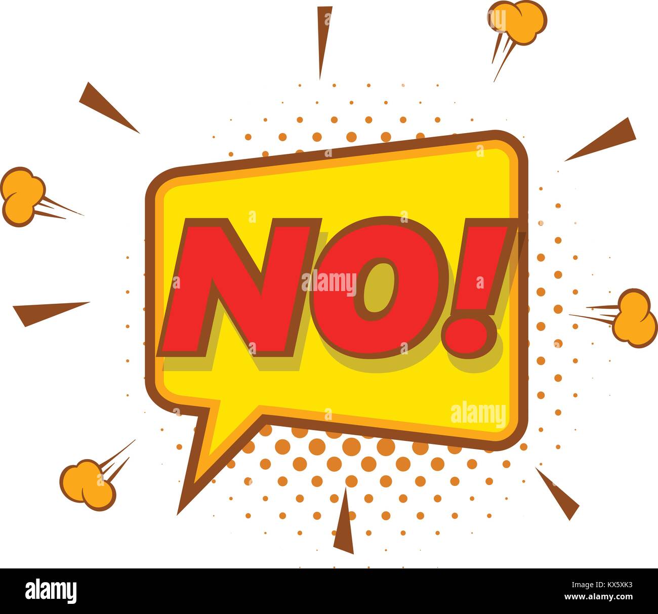 No, speech bubble icon, pop art style Stock Vector Image & Art - Alamy