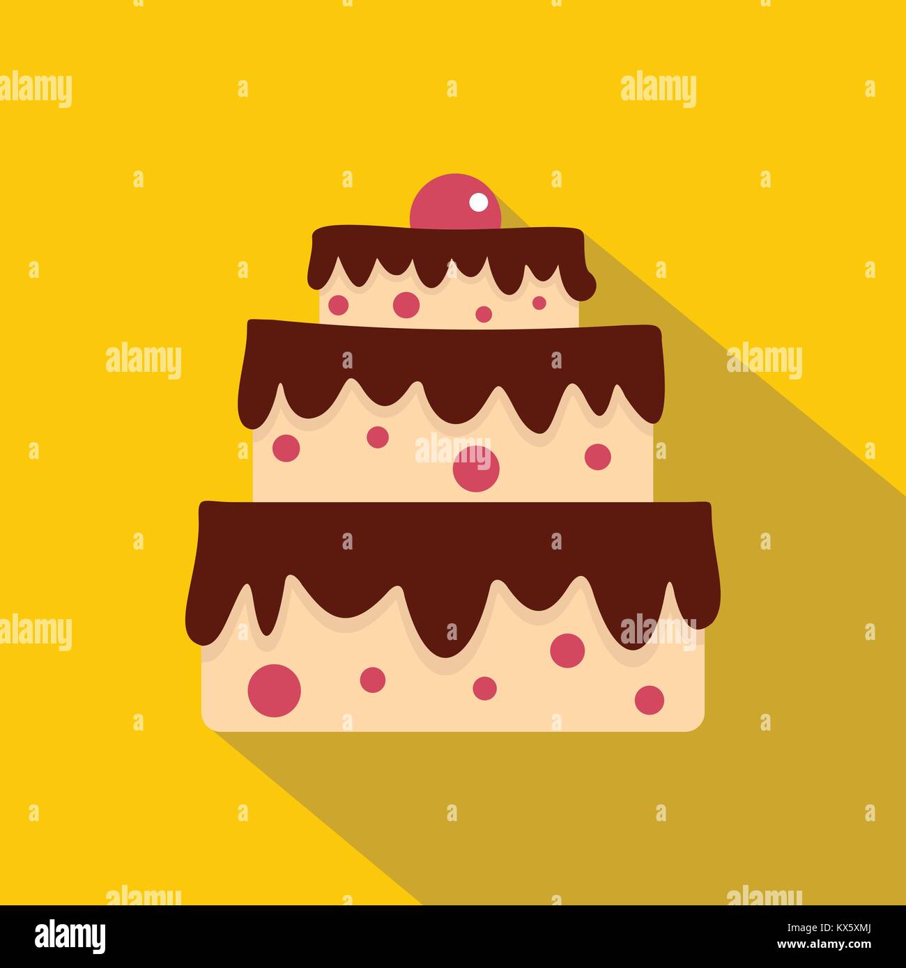 Whole chocolate mousse cake Stock Vector Images - Alamy