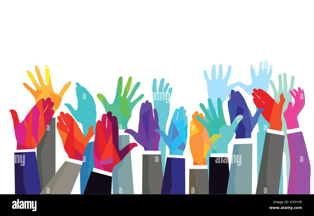 Celebration hands Stock Vector Images - Alamy