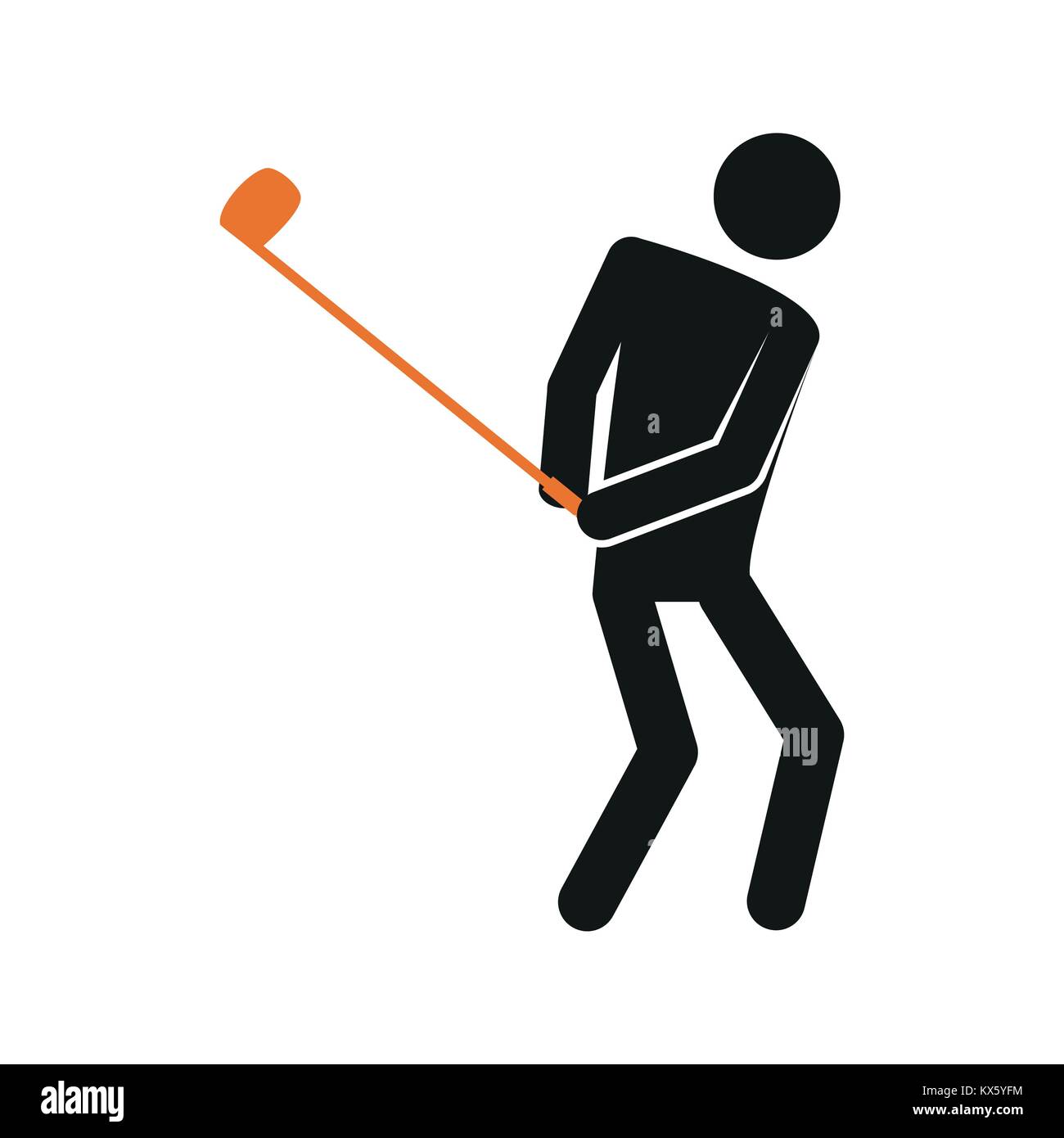 Simple Golf Sport Figure Symbol Vector Illustration Graphic Design ...