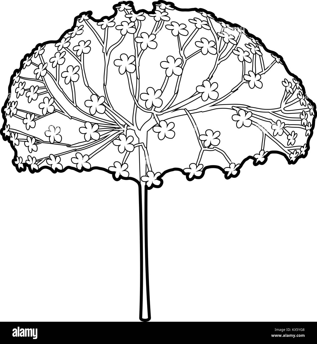 One flower icon, outline style Stock Vector Image & Art - Alamy