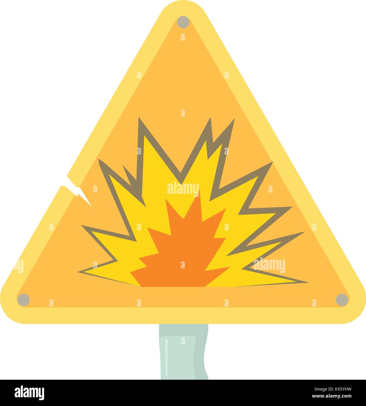 Danger sign icon, cartoon style Stock Vector Image & Art - Alamy