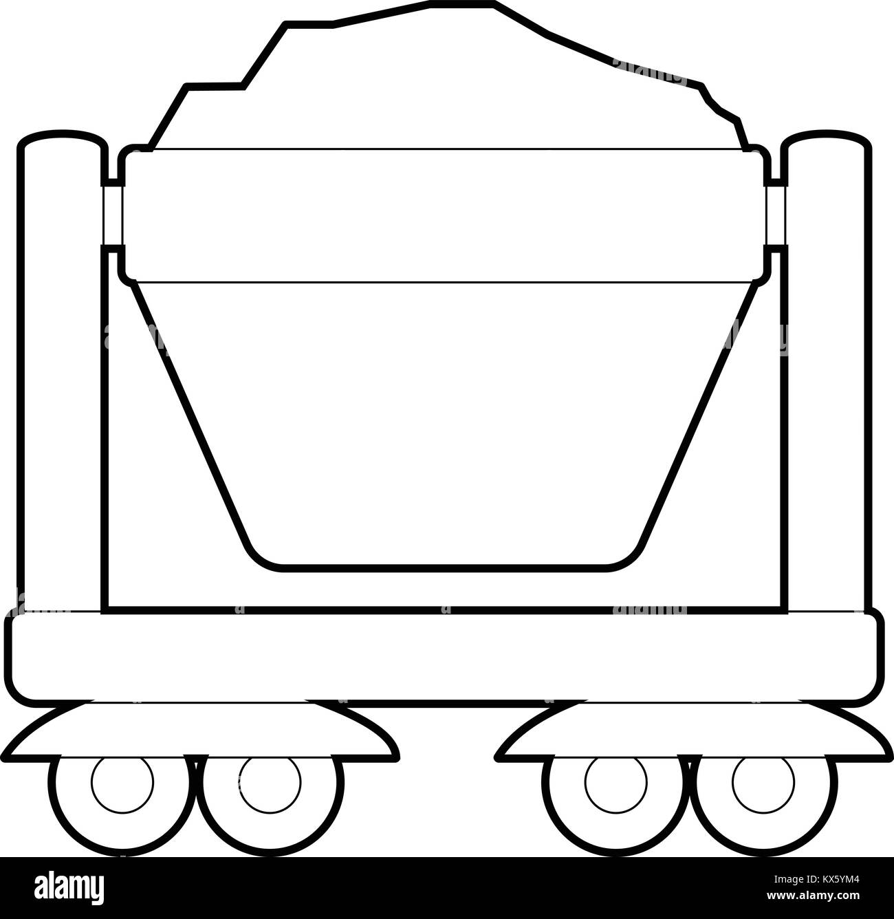 Mine Cart Black and White Stock Photos & Images - Alamy
