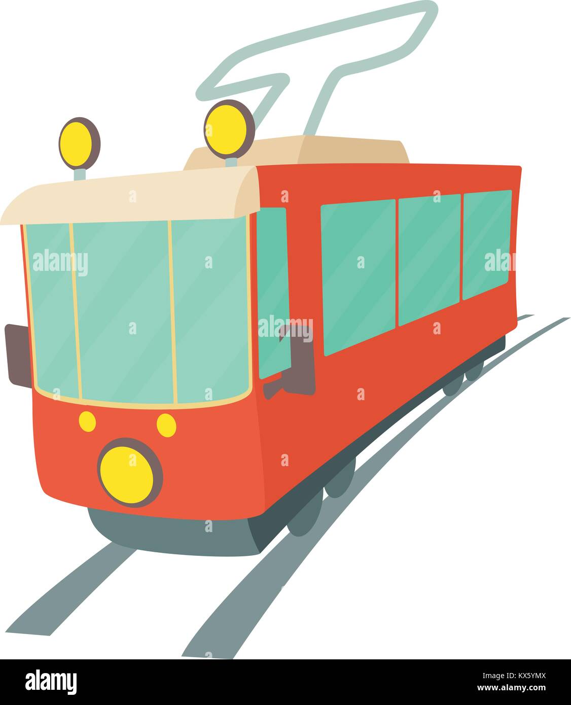 Tram icon, cartoon style Stock Vector Image & Art - Alamy