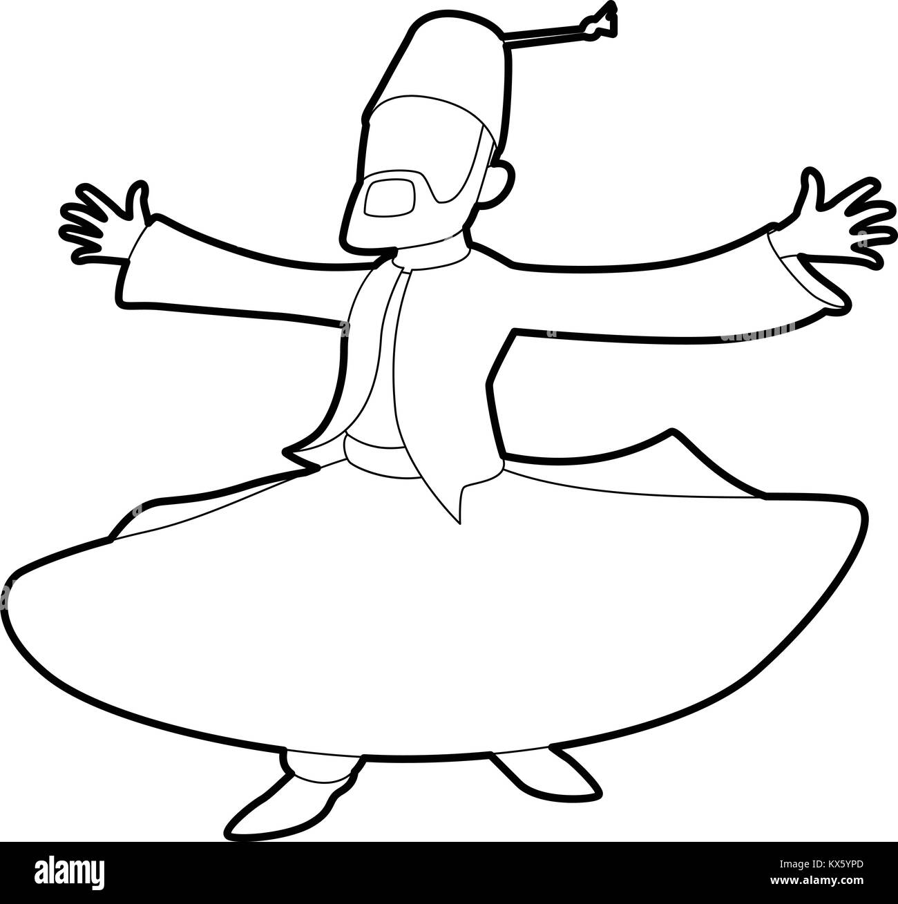 Arabic man icon, outline style Stock Vector Image & Art - Alamy