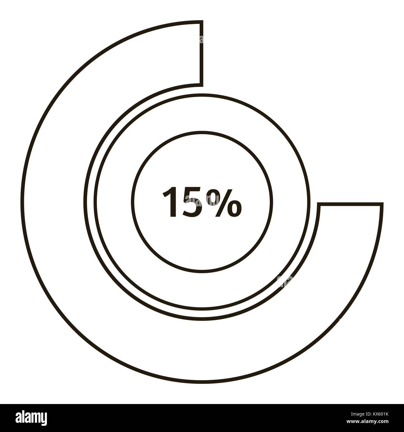 Round diagram infographics, outline style Stock Vector Image & Art - Alamy