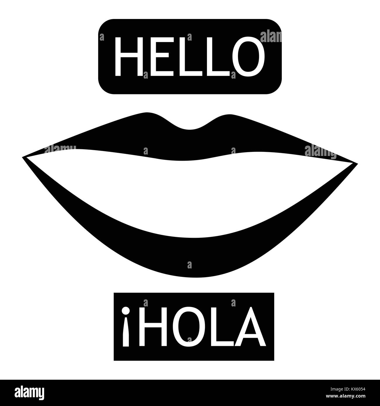 Spanish speaking Stock Vector Images - Alamy