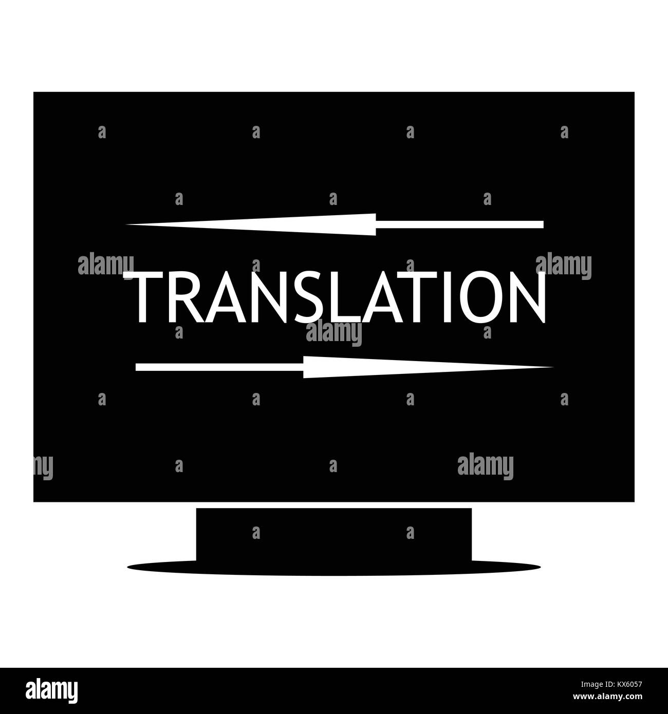 Computer translation icon, simple style Stock Vector Image & Art - Alamy