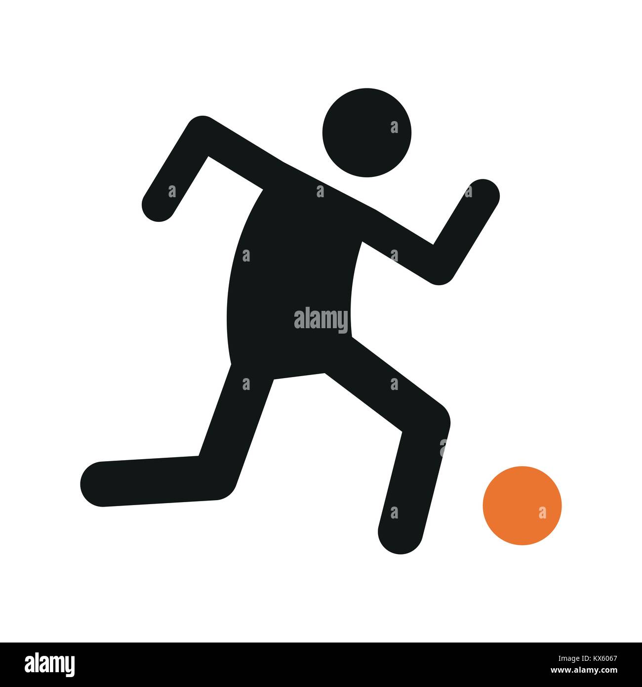 Simple Football Soccer Sport Figure Symbol Vector Illustration Graphic ...