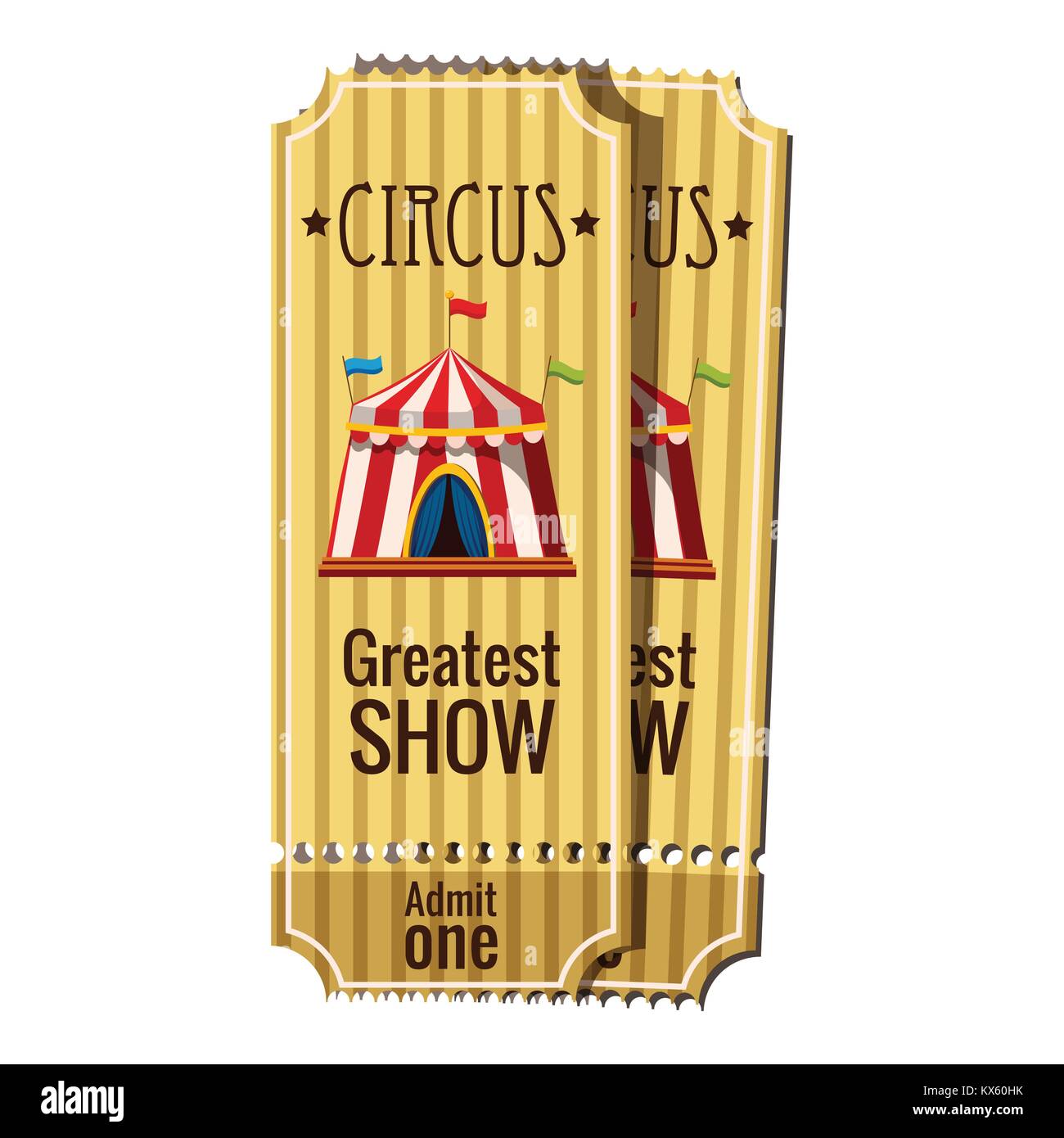 Circus show paper tickets cartoon hi-res stock photography and images ...