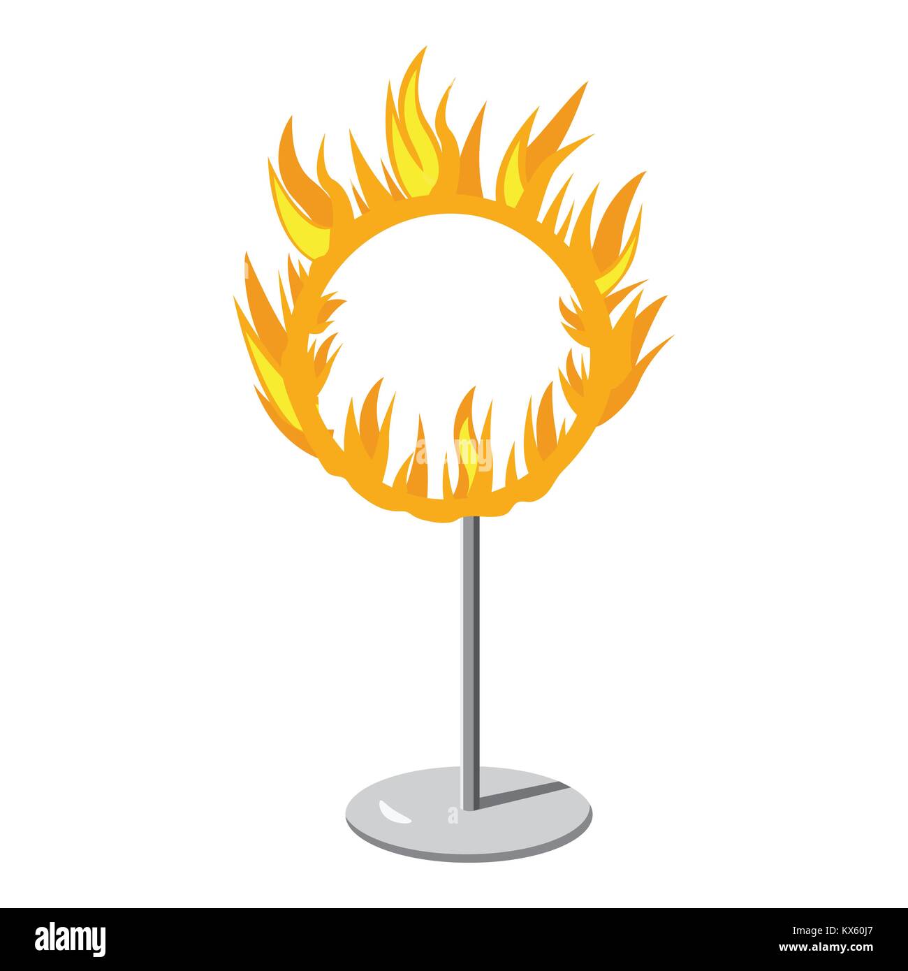 Burning hoop icon, cartoon style Stock Vector Image & Art - Alamy