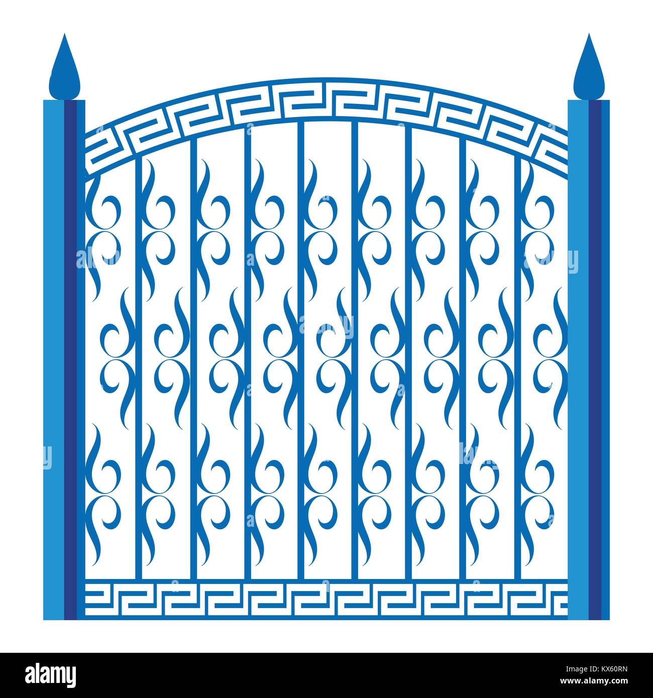 Forged gate icon, cartoon style Stock Vector Image & Art - Alamy