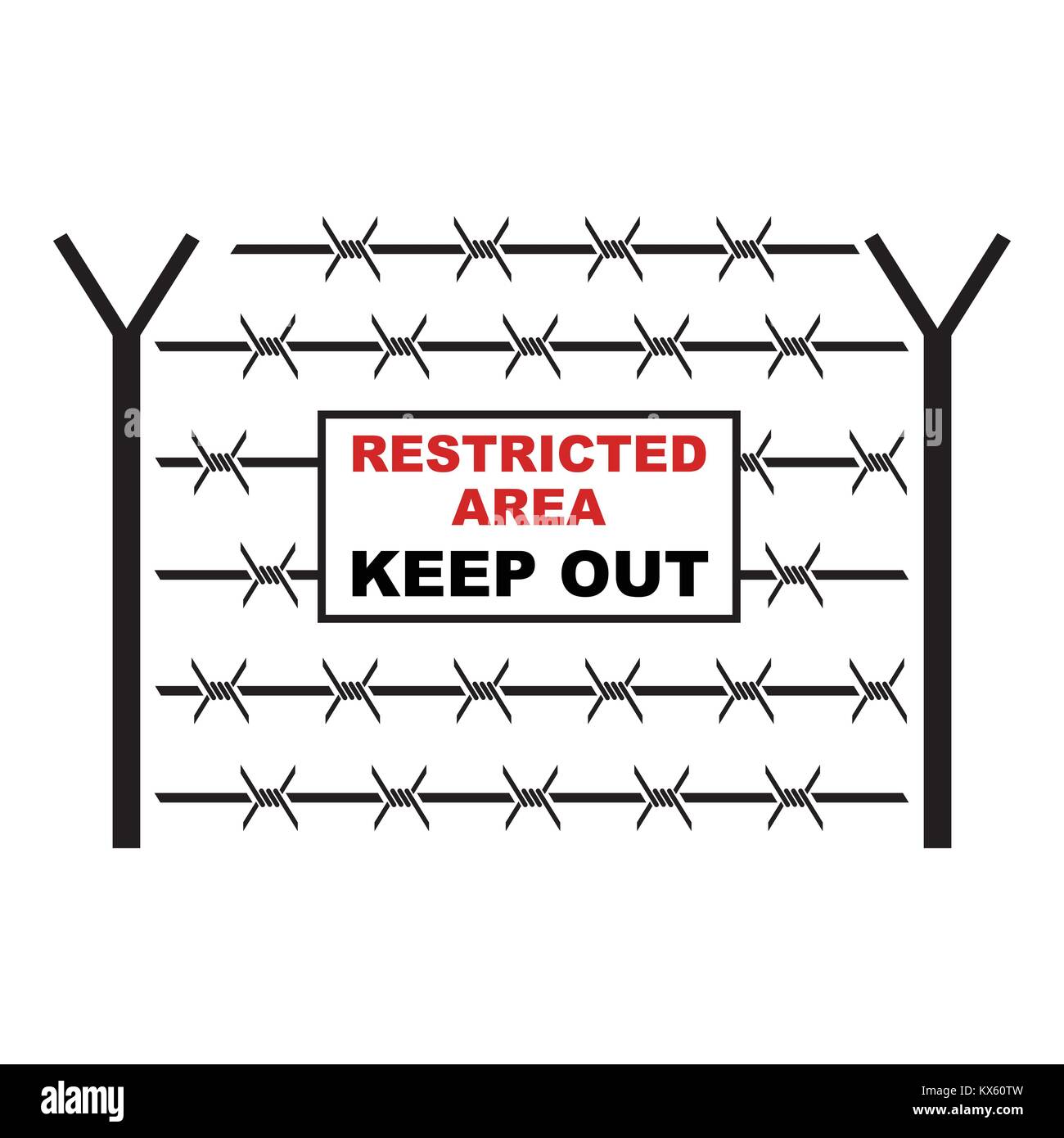 Restricted area icon, cartoon style Stock Vector Image & Art - Alamy