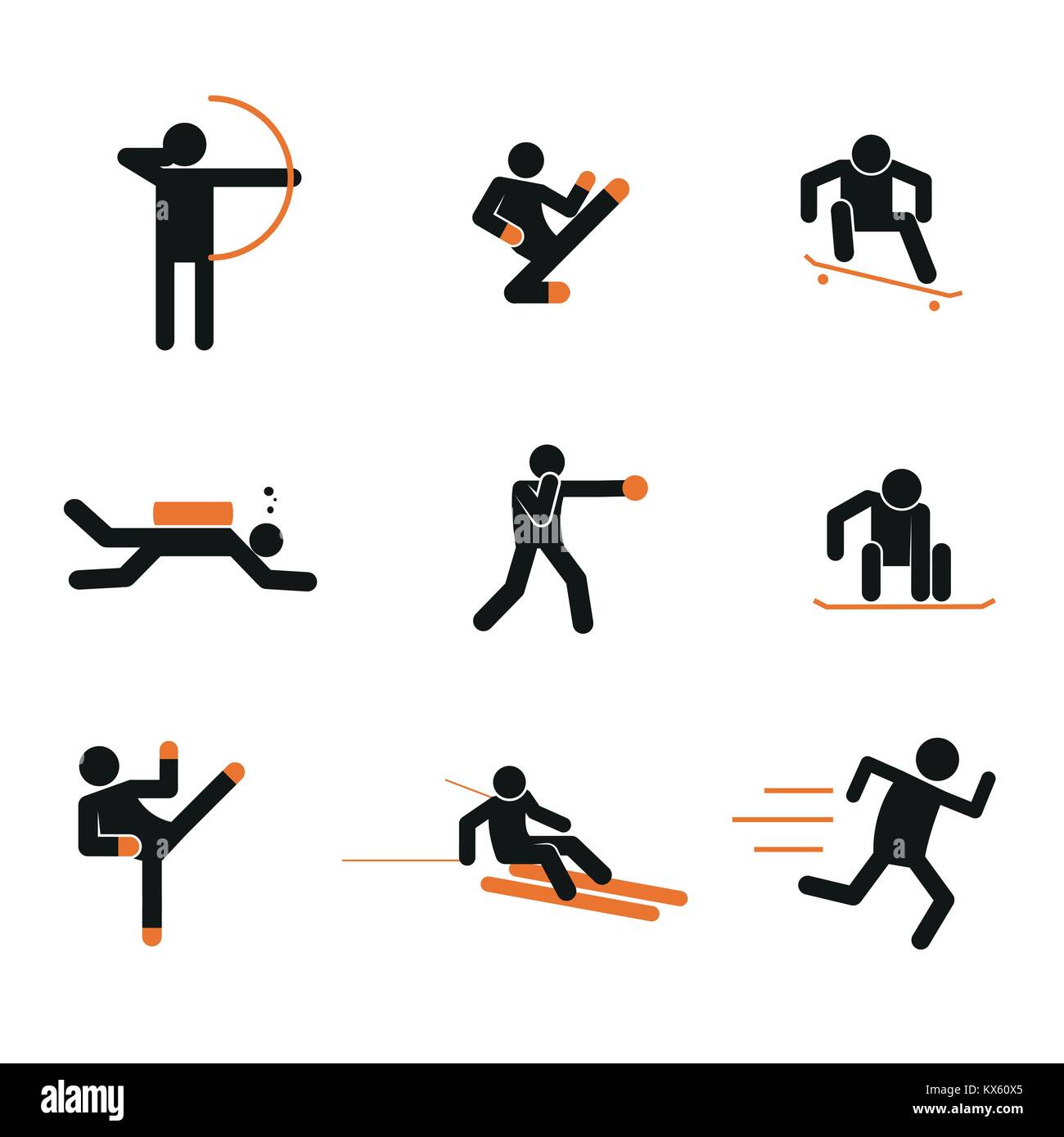 Simple Sport Abstract Symbol Vector Illustration Graphic Design Set ...