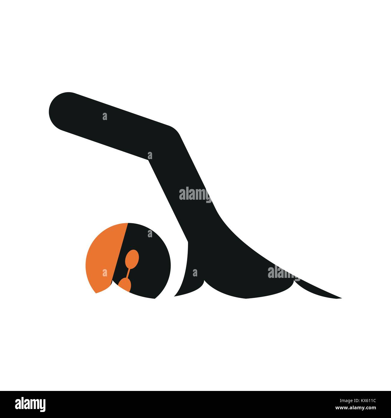 Swimming stick figure pictogram hi-res stock photography and images - Alamy